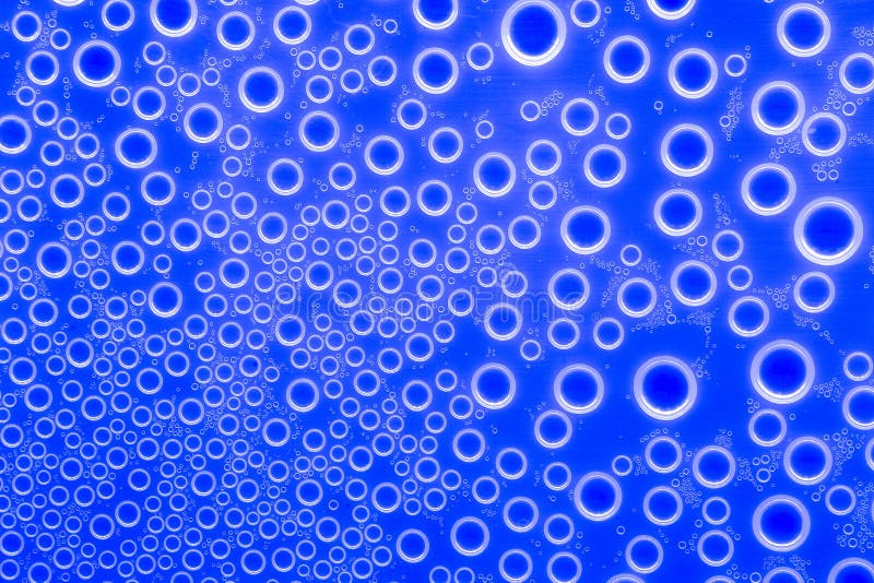 Bubbles Blue Background.Indigo Pattern with White Circles. Macro Round ...