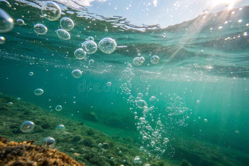Bubbles Bokeh Underwater Clear Green Ocean California Stock Photos - Free & Royalty-Free Stock ...