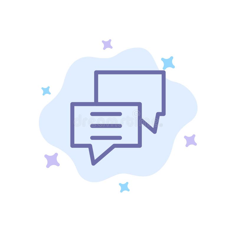 Bubbles, Chat, Customer, Discuss, Group Blue Icon on Abstract Cloud ...