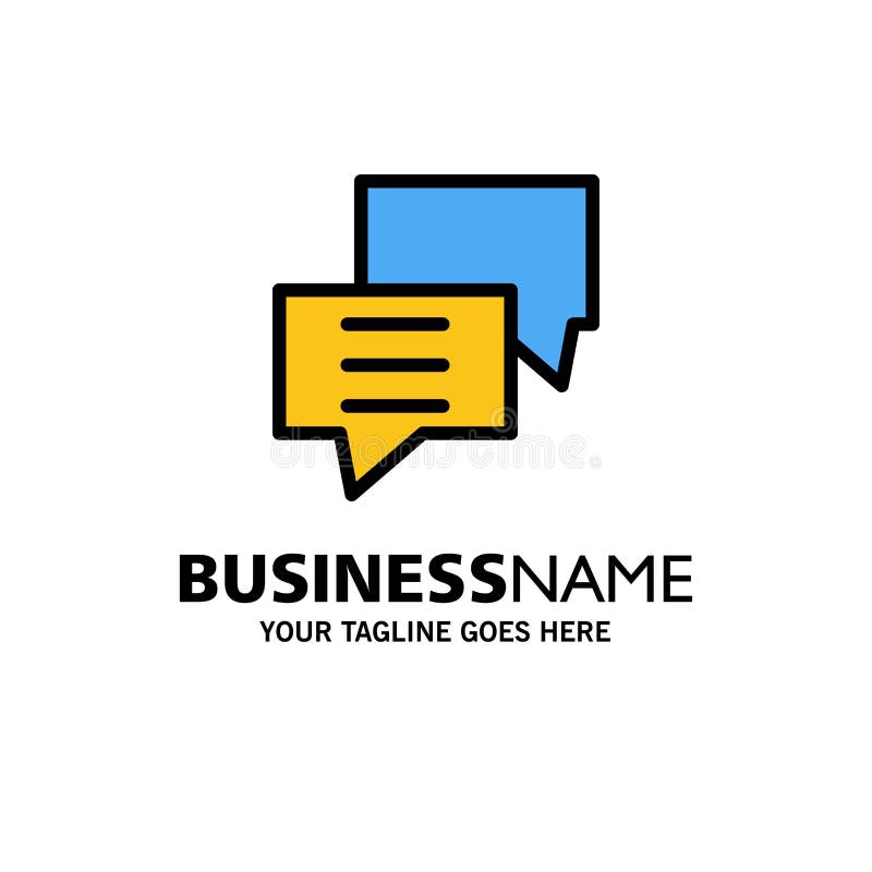 Bubbles, Chat, Customer, Discuss, Group Business Logo Template. Flat ...