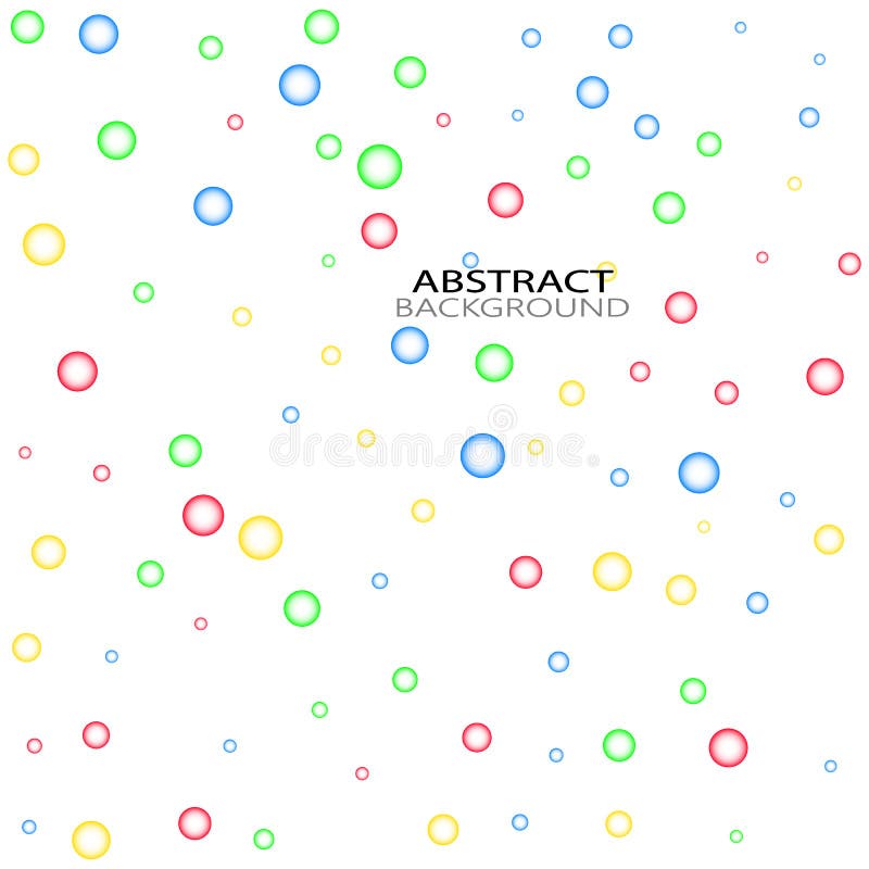 Bubbles Circle Dots Unique Color Bright Vector White Background Stock ...