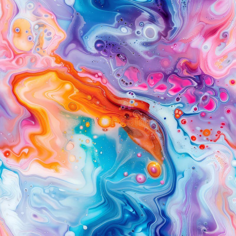 Bubbles of Color Blend Together in a Beautiful Harmony Stock Illustration - Illustration of ...