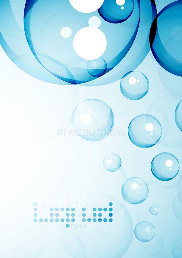 Bubbles in Deep Water Background Stock Illustration - Illustration of ...