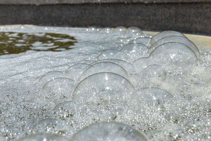 Bubbles on Dirty Water Industrial Wastewater, Community Effluent Stock ...