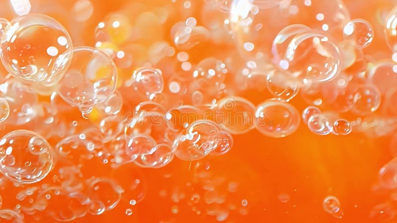 Bubbles Float To the Surface in Refreshing Orange Beverage, Showcasing ...