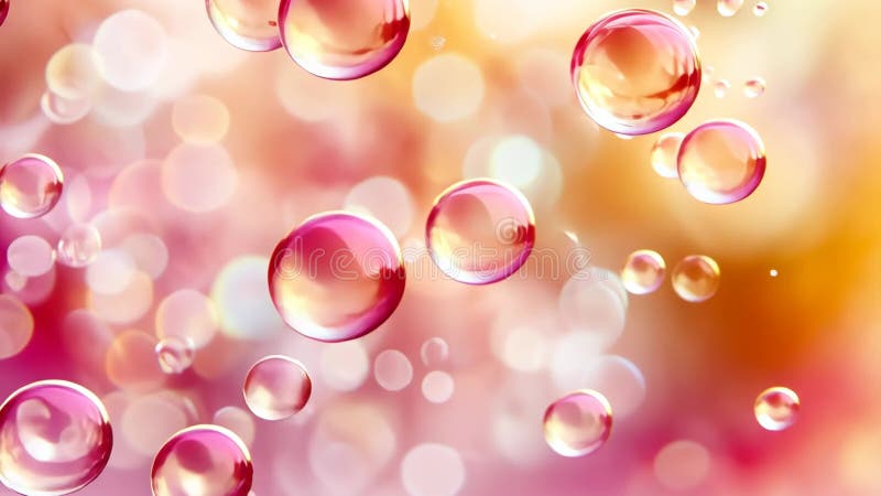 Bubbles Floating in Colorful Liquid Create a Mesmerizing Visual ...