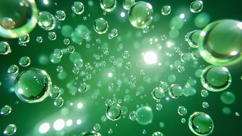 Bubbles Floating on a Green Screen Background Stock Video - Video of ...