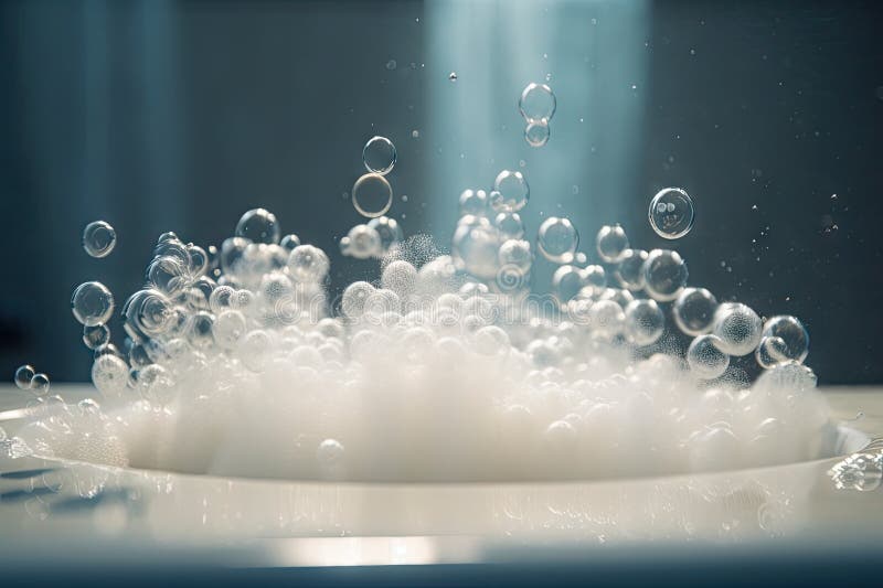 Air Bubbles Rising in Clear Blue Water Stock Image - Image of calm ...