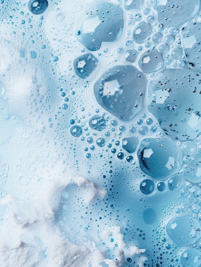 Washing Powder Mixed with Water Creating Effective Bubbles in a Clean ...