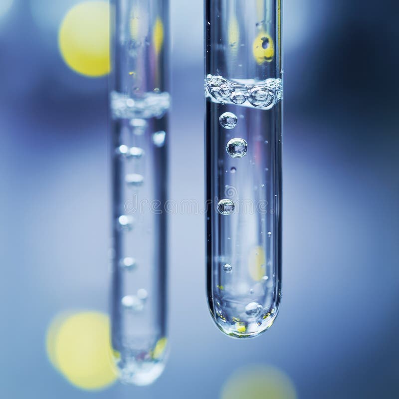 Bubbles Form in Test Tubes Filled with Liquid Stock Photo - Image of ...