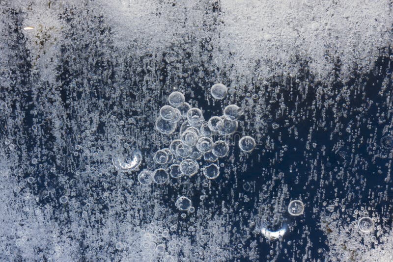 Bubbles in ice stock photo. Image of winter, bubble, blue - 13018314