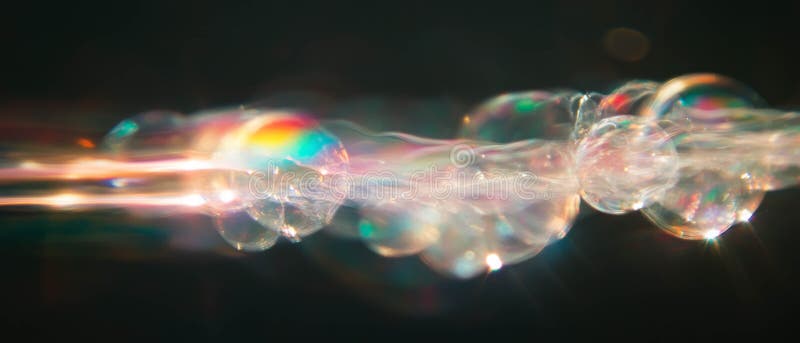 Bubbles with Light Leaks and Lens Flares Create an Atmospheric Effect ...