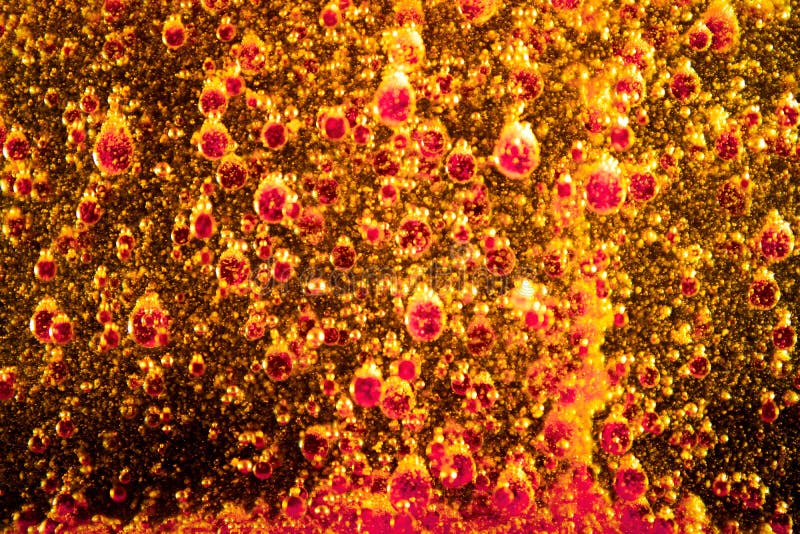Bubbles in Liquid Colorful Abstract Stock Image - Image of texture ...
