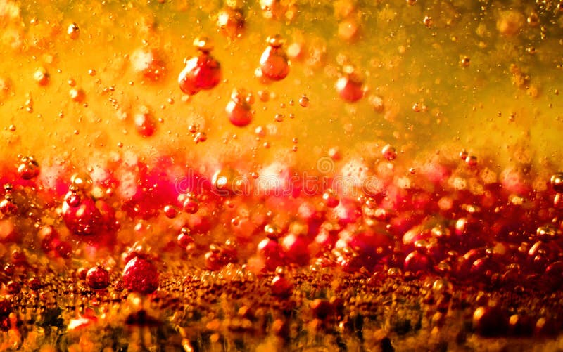 Bubbles in Liquid Colorful Abstract Stock Image - Image of yellow ...