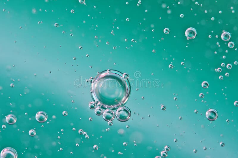 Bubbles of Oxygen or Air in Liquid. Macro Stock Image - Image of ...