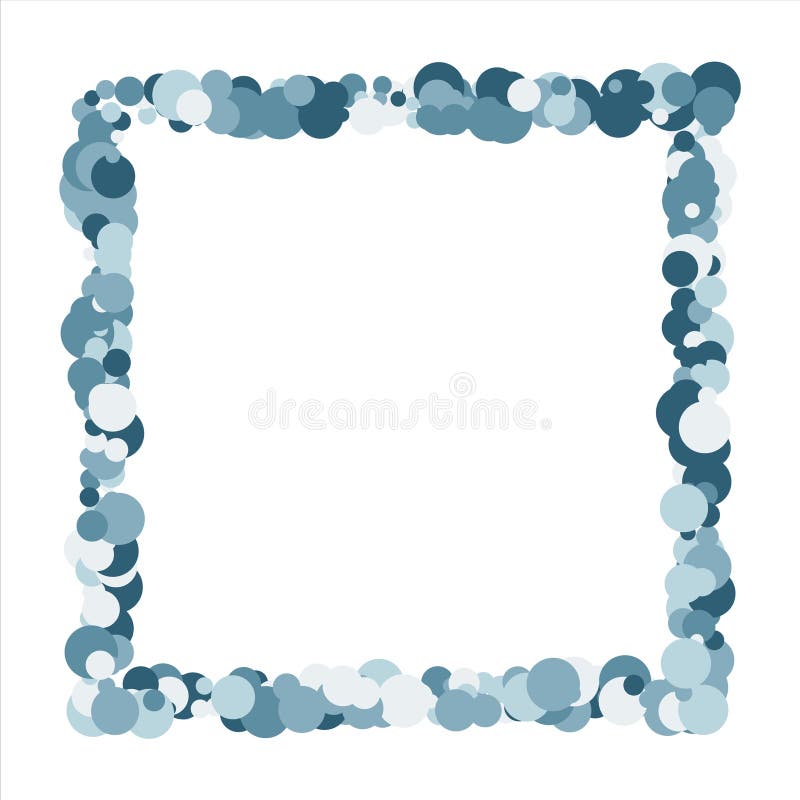 Bubbles Pattern Frame Blue Banner Web. Colored Background. Vector ...