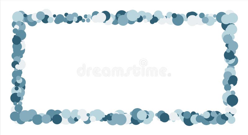 Bubbles Pattern Frame Blue Banner Web. Colored Background. Vector ...