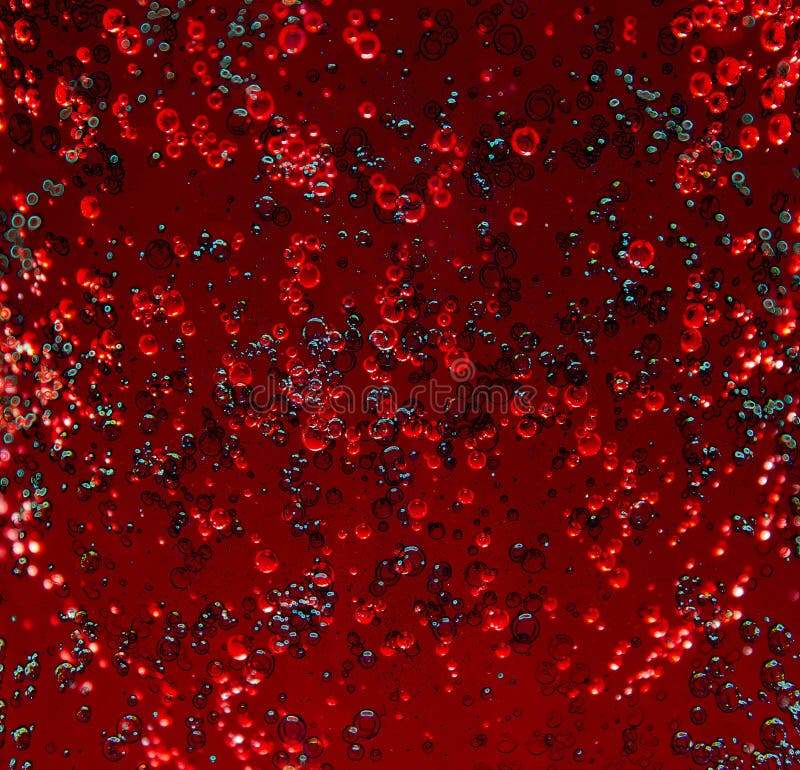 Air Bubbles In A Red Liquid Stock Photo - Image of relaxation, harmony ...