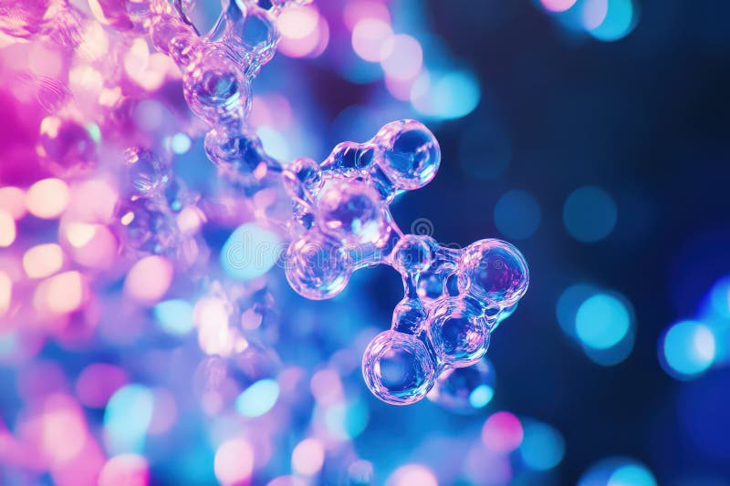 Colorful Bubbles Illuminated by Bright Lights Stock Photo - Image of ...