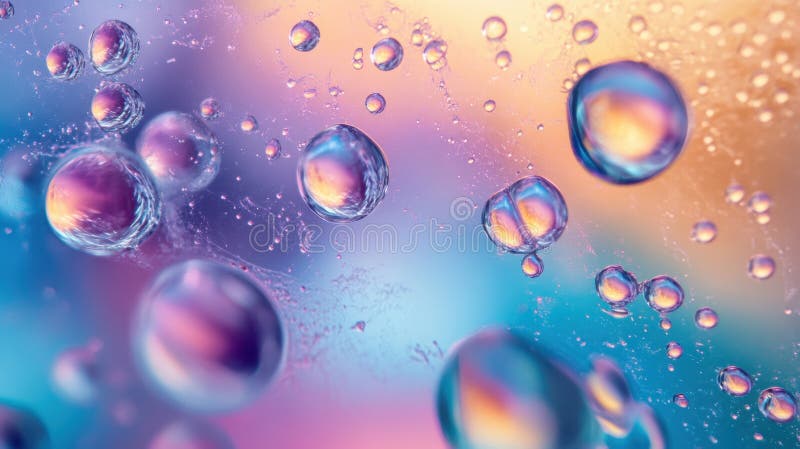 Bubbles Reflecting Colorful Light Stock Photo - Image of design ...