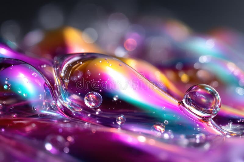 Bubbles Reflecting Vibrant Colors and Light in Abstract Patterns Stock ...