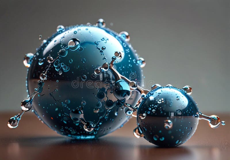 These Bubbles Represent Droplets of Water, and within Them, a ...