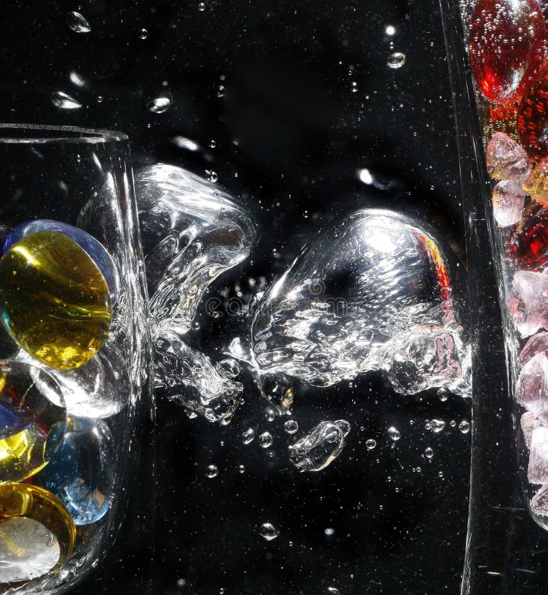 Air Bubbles Rising Over Black Stock Photo - Image of isolated, abstract ...