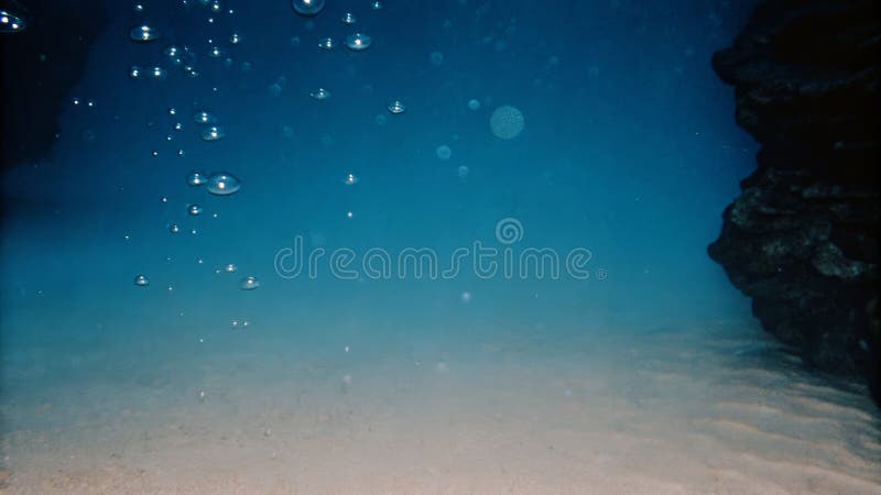 Bubbles Rising in Hazy Underwater Cave Murky Water Atmospheric Image ...