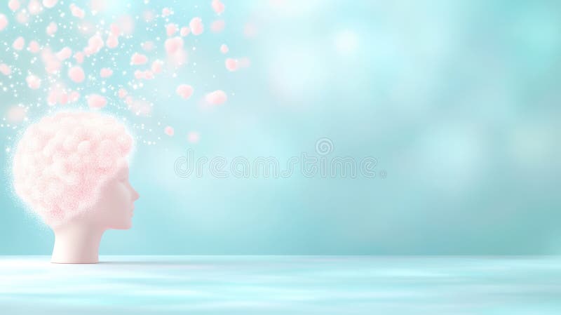 Bubbles Rising from Human Head, Visual Representation of Thoughts ...