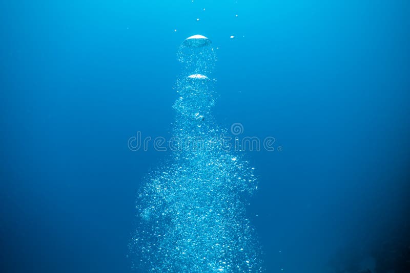 Bubbles from a Scuba diver stock image. Image of diver - 142674495