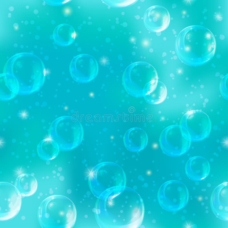 Bubbles seamless on green stock illustration. Illustration of concept ...