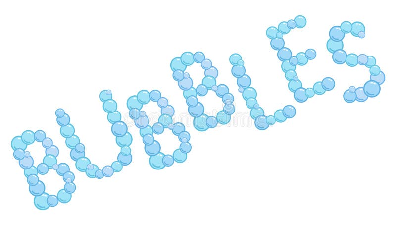 Bubbles Sign Made from Soap Bubbles, Bubbles Word, Vector Logotype ...