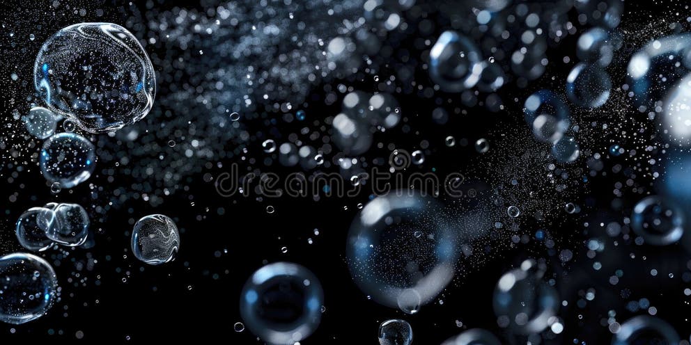 Bubbles in Space stock photo. Image of refraction, astronomy - 366882908