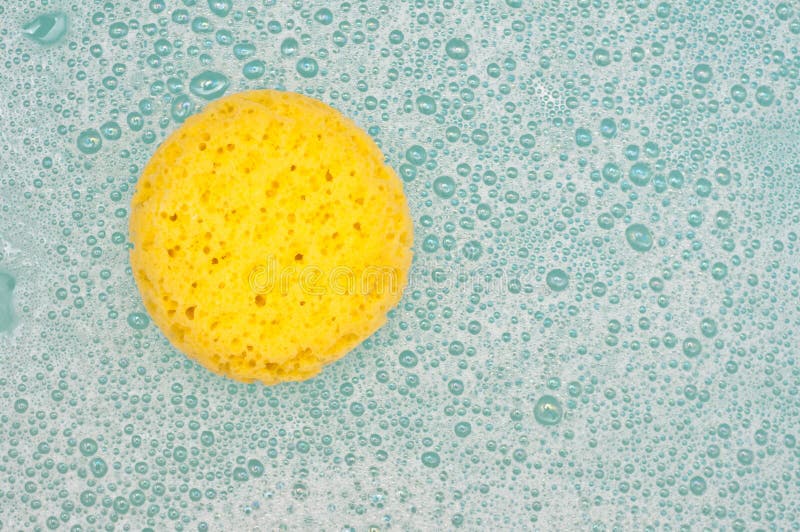 Bubbles and sponge stock photo. Image of effect, bath - 14956740