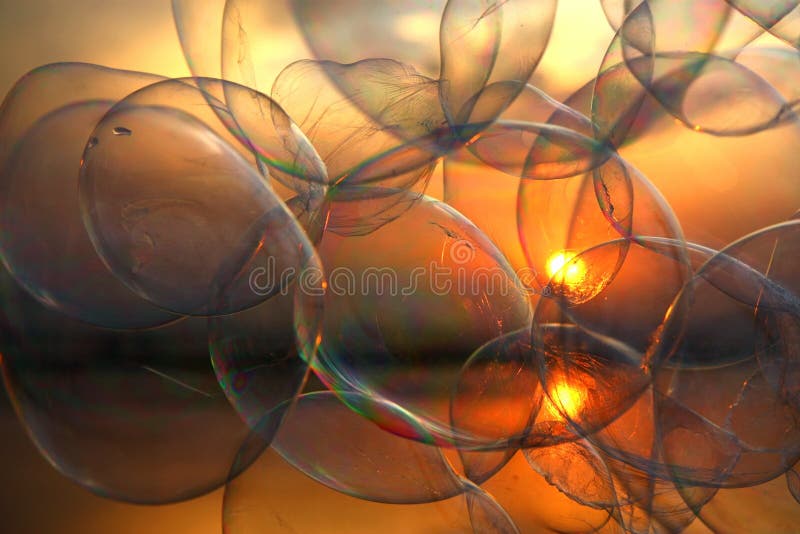Bubbles in sunset stock photo. Image of backdrop, crystal - 11456926