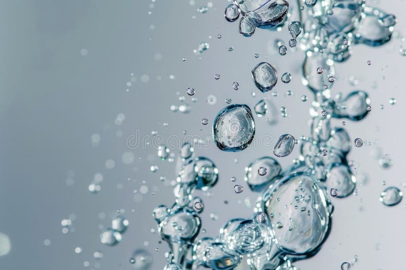 Bubbles in Transparent Water Close-up. Generative Ai Stock Illustration ...