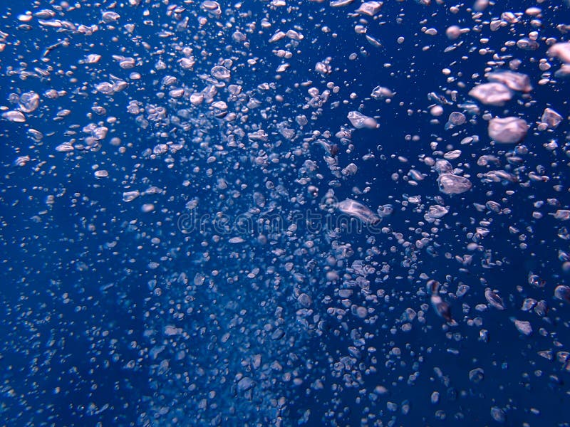 Bubbles from Breath Underwater Exhaled by Divers Stock Photo - Image of ...