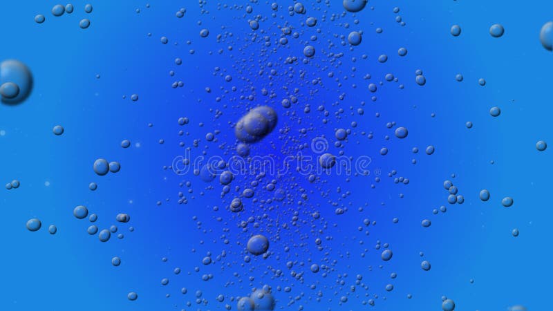 Bubbles Underwater in Deep Blue Sea Stock Illustration - Illustration ...