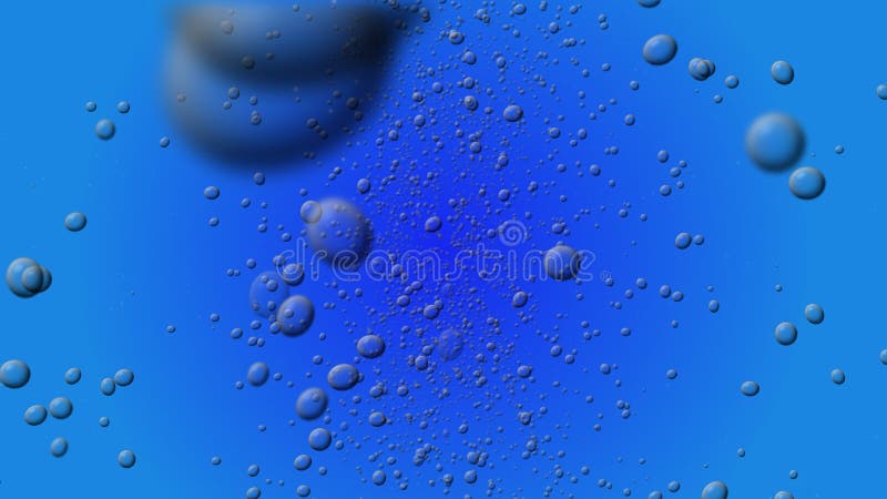 Bubbles Underwater in Deep Blue Sea Stock Illustration - Illustration ...