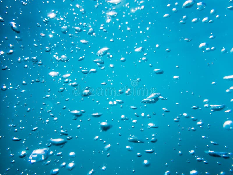Bubbles Underwater in Ocean. Water Texture in Underwater Stock Photo - Image of diving, bokeh ...