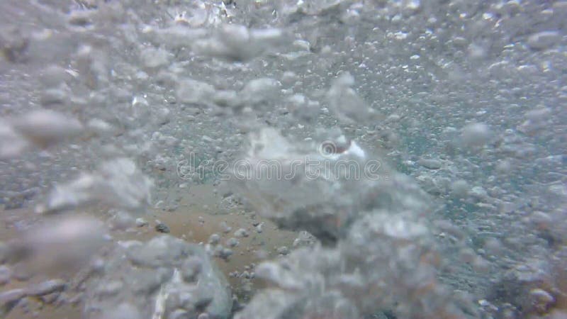 Air Bubbles Underwater Bubbles Coming Up To the Surface Blue Water ...