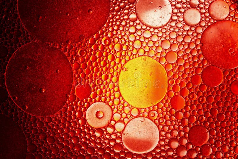 Abstract Oil Water Bubbles Warm Yellow Red Tone Stock Photos - Free ...