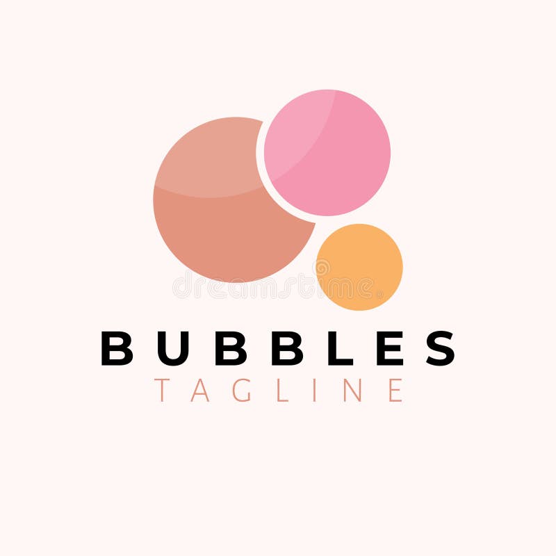 Bubbles Vector Logo Design. Three Bubbles in Color Logotype Stock ...