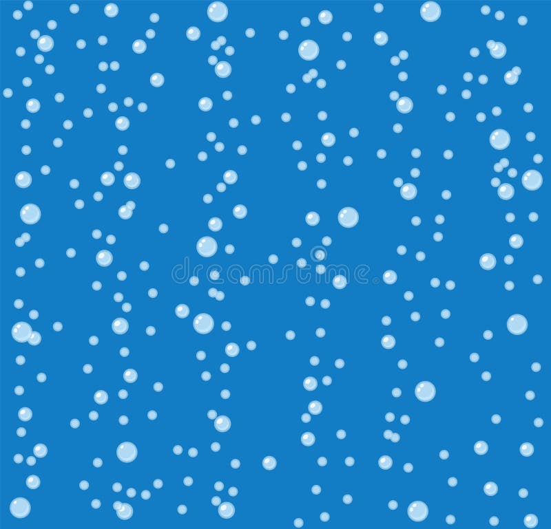 Bubbles Vector Seamless Background with Flat Line Icons. Soap Texture ...