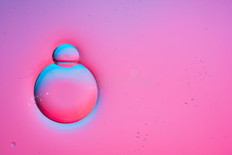 Bubbles on Water on Pink Background Stock Image - Image of bubble ...