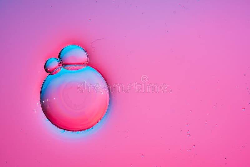 Bubbles on Water on Pink Background Stock Photo - Image of color ...