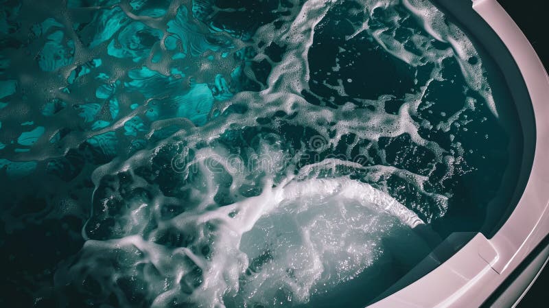 Bubbles and Waves in Jacuzzi Hot Tub with Turquoise Water Stock Photo ...