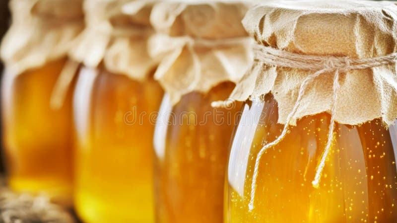 Bubbling Brew CloseUp of Fermented Drink Jars with Secure Lids Stock ...