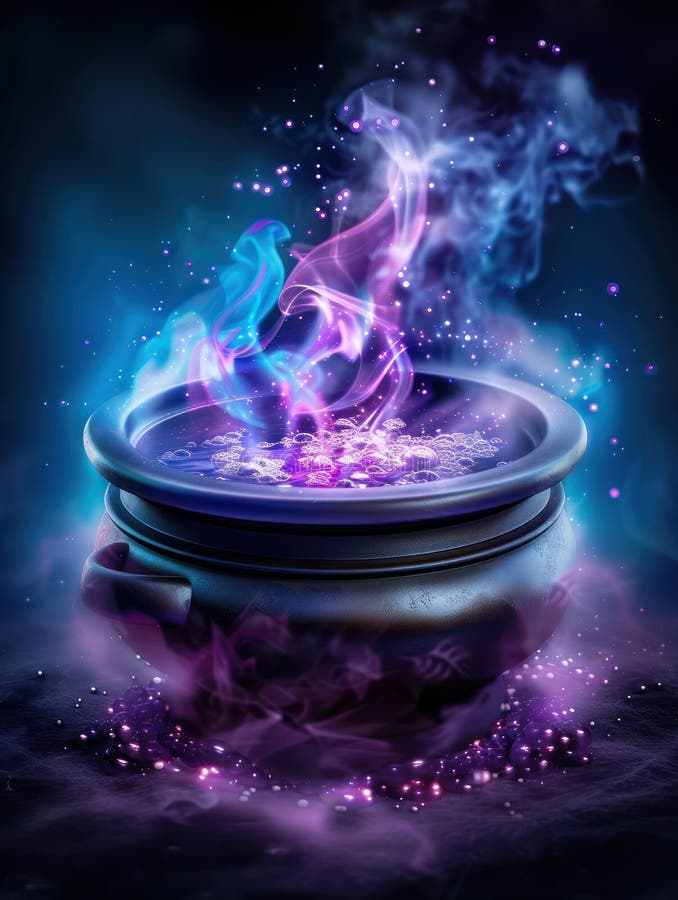 Witch Cauldron with Bubbling Potion, Magical and Eerie, Halloween Prop ...