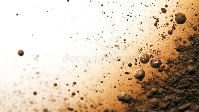 Bubbling Gas Rising through Dense, Murky Liquid, Generating Abstract ...